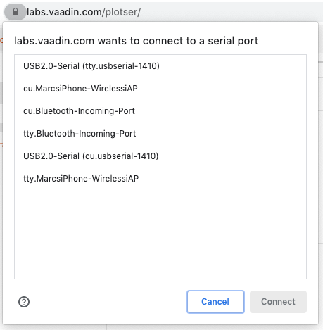 Plotser - a plotter using the Serial API