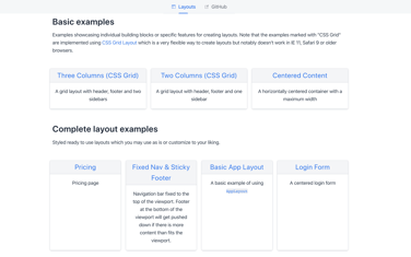 Layout examples for Vaadin